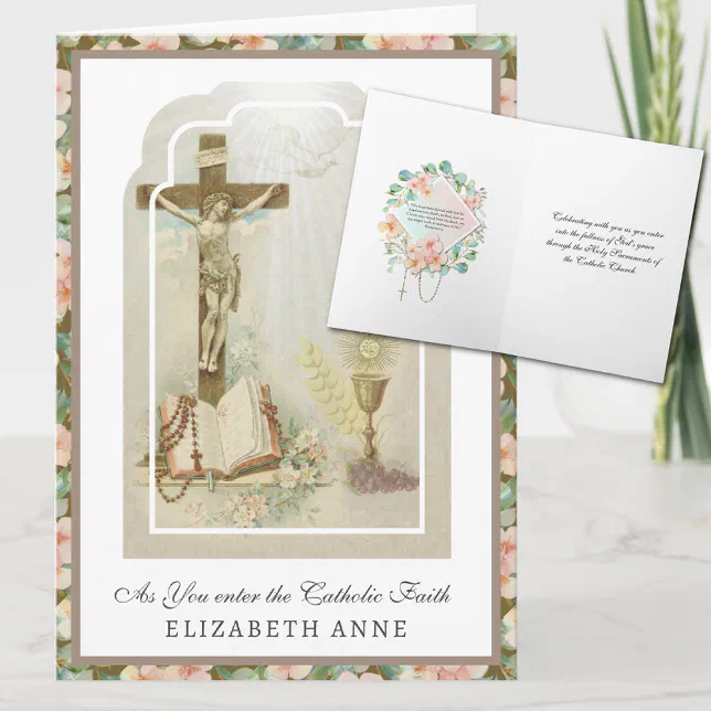 Traditional Catholic Profession of Faith RCIA Card | Zazzle