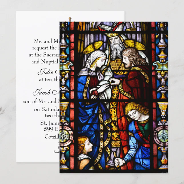 Traditional Catholic Wedding Bridal Invitation | Zazzle