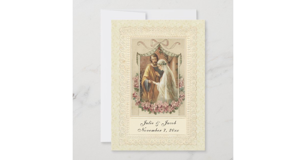 Traditional Catholic Wedding Elegant Invitation | Zazzle