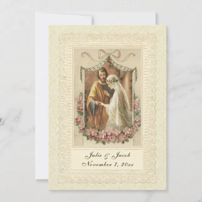Traditional Catholic Wedding Elegant Invitation | Zazzle