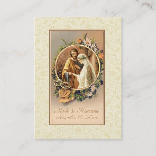 Traditional Catholic Wedding Favor Holy Card | Zazzle.com