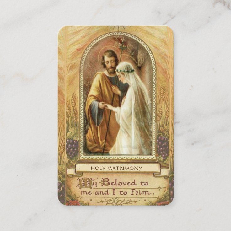 Traditional Catholic Wedding Favor Holy Card | Zazzle