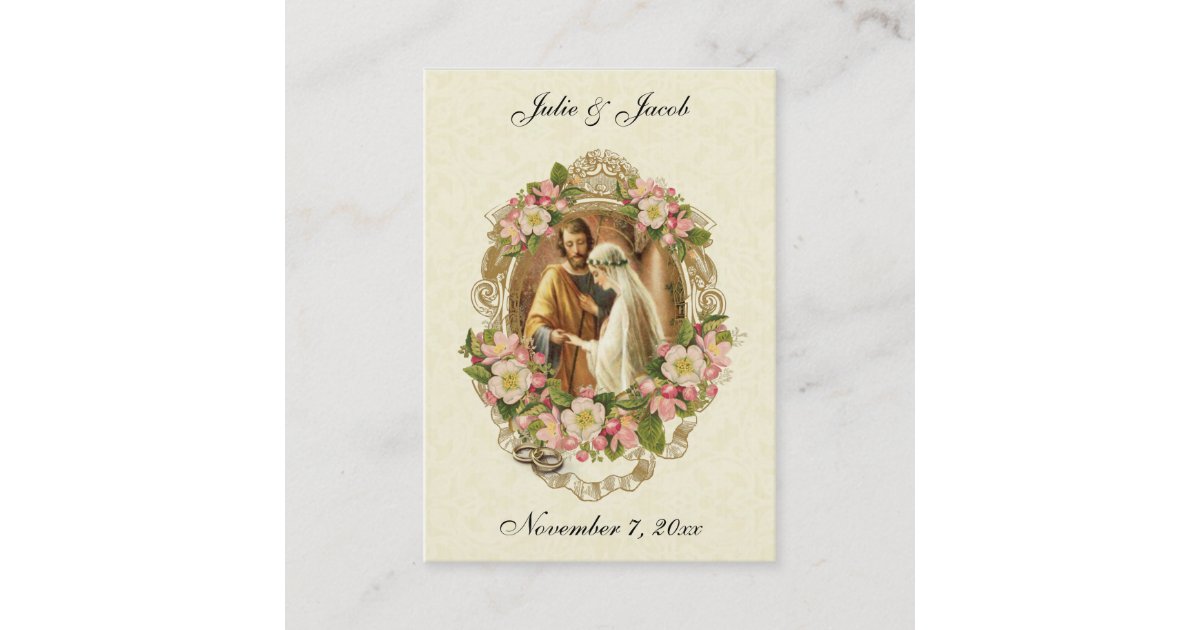 Traditional Catholic Wedding Favor Holy Card | Zazzle