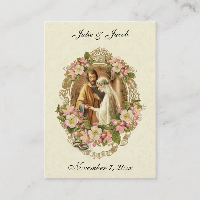 Traditional Catholic Wedding Favor Holy Card | Zazzle
