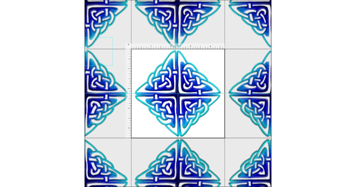 Traditional Celtic Diamond Knot Pattern Fabric | Zazzle
