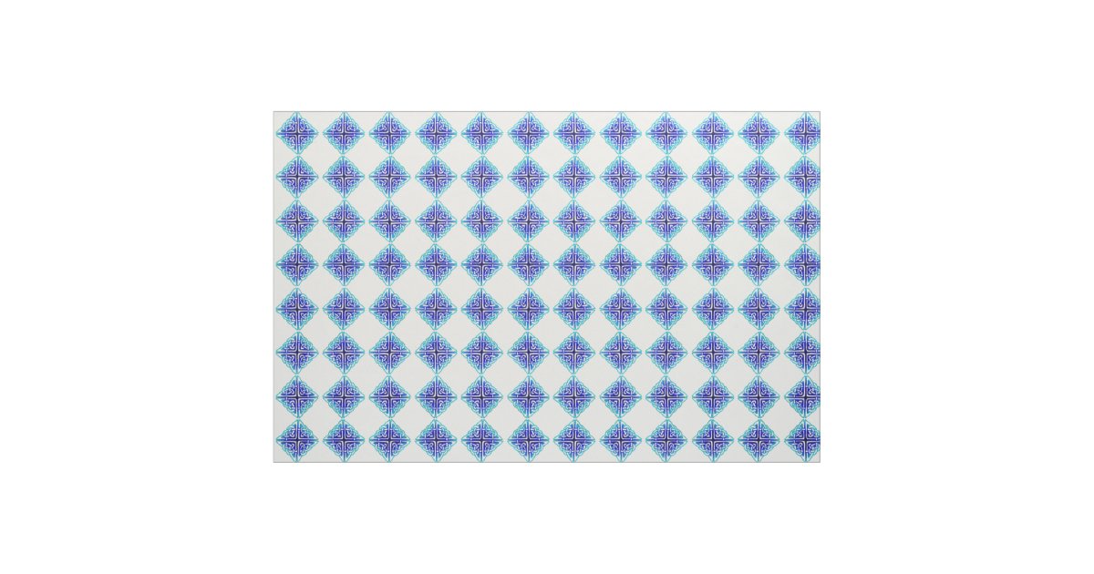 Traditional Celtic Diamond Knot Pattern Fabric | Zazzle