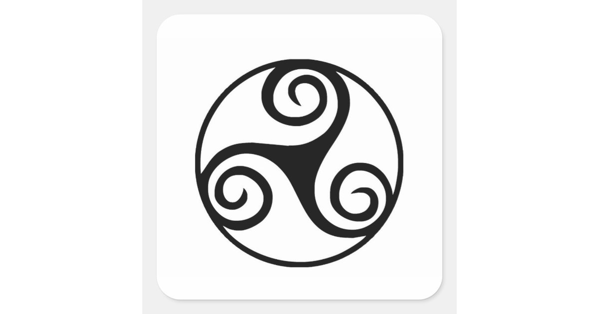 Traditional Celtic Triskele Design Square Sticker | Zazzle