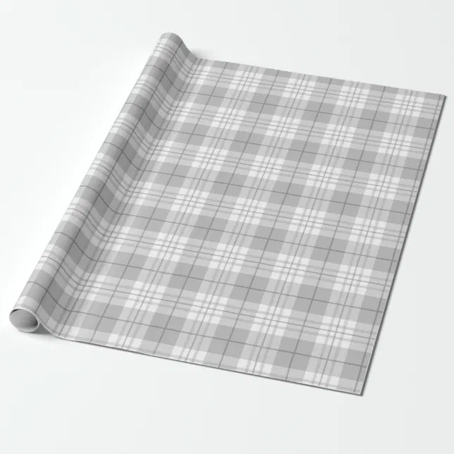 Traditional Checkered Pattern Of Gray Wrapping Paper | Zazzle