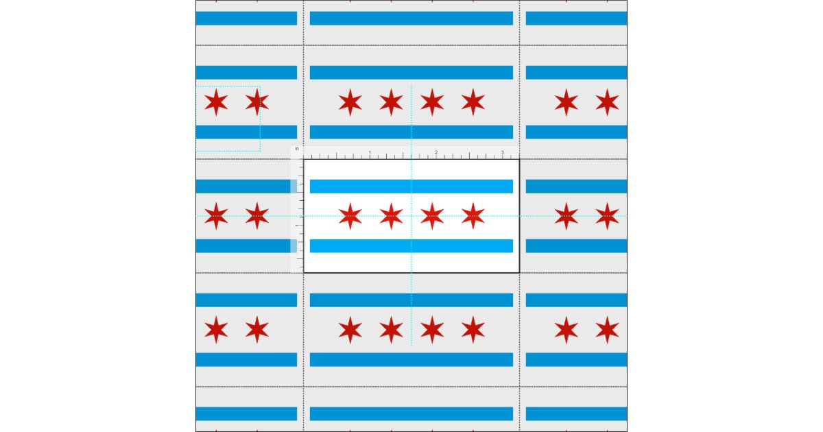 Traditional Chicago flag Fabric | Zazzle