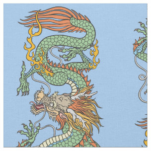 Asian dragon fabric | Zazzle.com