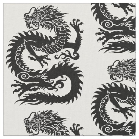 Asian dragon fabric | Zazzle