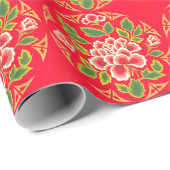 Traditional Chinese Embroidery Design Wrapping Paper | Zazzle