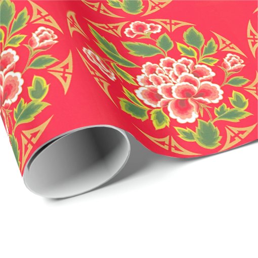 Traditional Chinese Embroidery Design Wrapping Paper | Zazzle