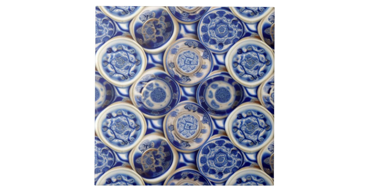 Traditional Chinese motif Ceramic Tile | Zazzle