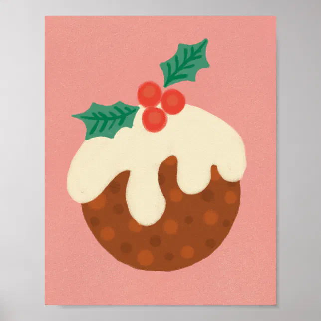 Traditional Christmas pudding poster | Zazzle