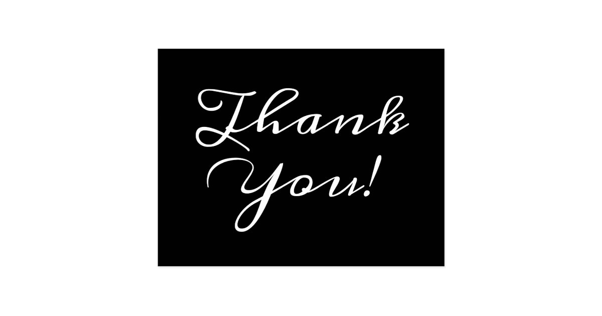 Traditional, Classic "Thank You!" Postcard | Zazzle.com