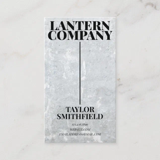 TRADITIONAL CONCRETE BUSINESS CARD | Zazzle
