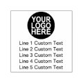 Traditional Custom Business 5 Lines With Logo Self-inking Stamp | Zazzle