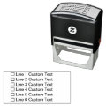 Traditional Custom Business 6 Lines Checkbox Self-inking Stamp | Zazzle