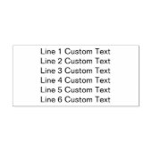 Traditional Custom Business 6 Lines Text Wood Rubber Stamp | Zazzle