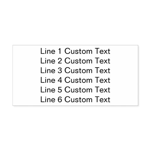 Traditional Custom Business 6 Lines Text Wood Rubber Stamp | Zazzle