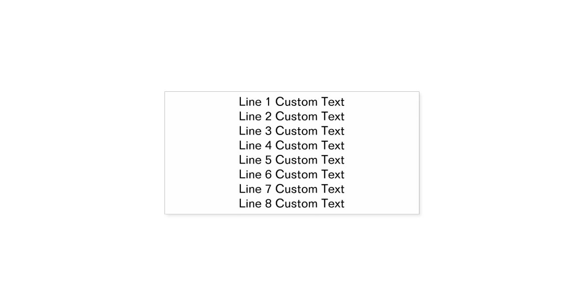Traditional Custom Business 8 Lines of Serif Text Self-inking Stamp ...