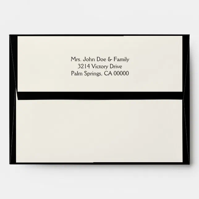 Traditional Death Announcement Ivory and Black Envelope | Zazzle