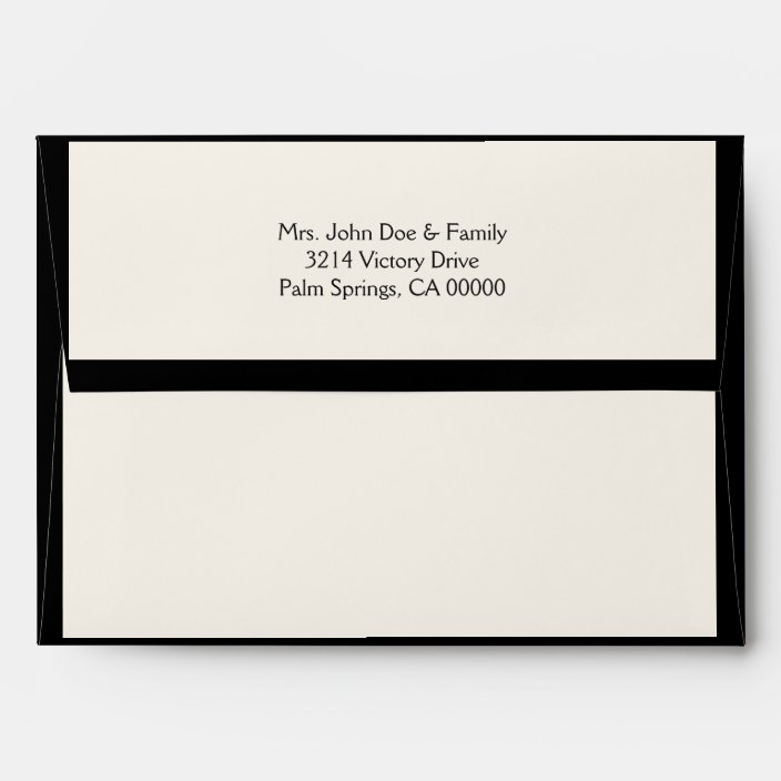 Traditional Death Announcement Ivory and Black Envelope | Zazzle.com
