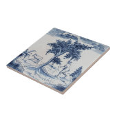 Traditional Delft Tile with Farmer and Cow-31 | Zazzle