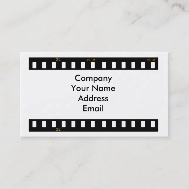 Traditional Film Business Card | Zazzle