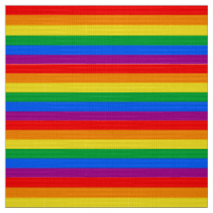 Gay Pride Rainbow Flag Fabric | Zazzle