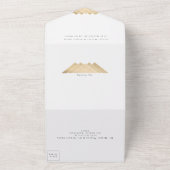 Traditional Gold Pyramid Geometric Gatsby Wedding All In One Invitation ...