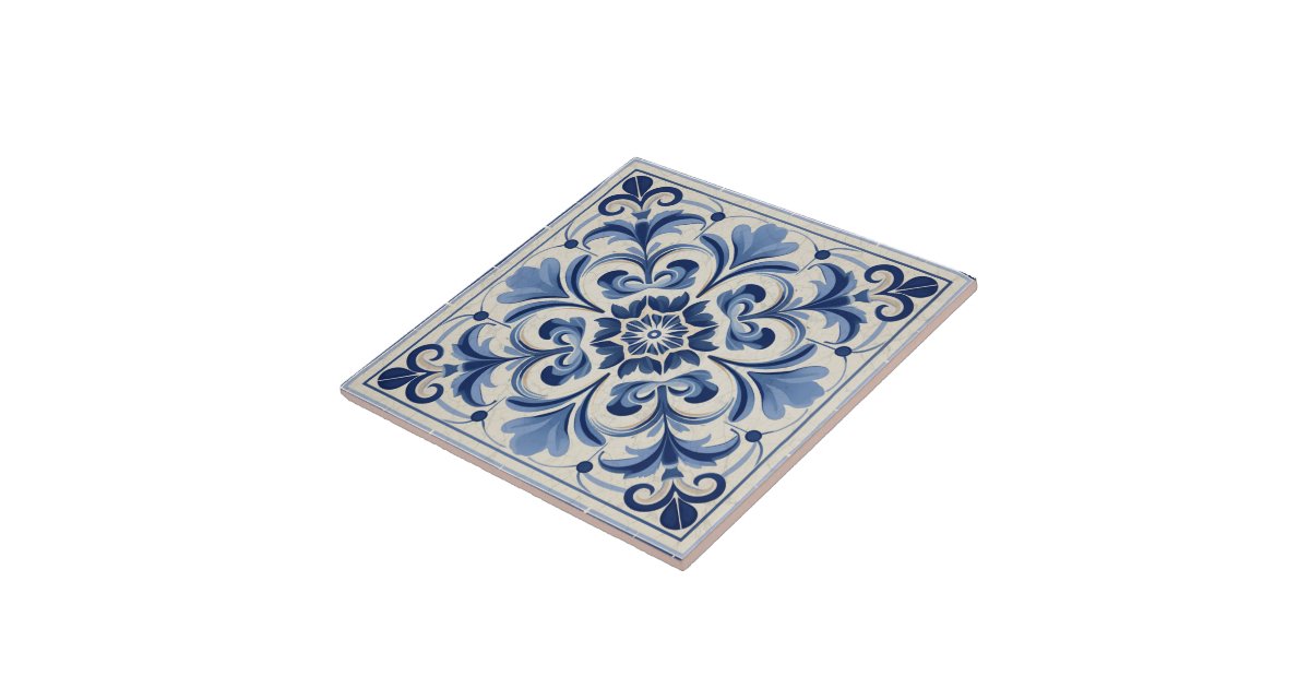 Traditional Greece Traditional Blue Art 4 Ceramic Tile | Zazzle