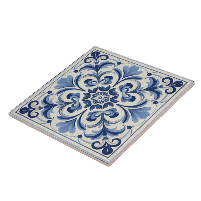 Traditional Greece Traditional Blue Art 4 Ceramic Tile | Zazzle