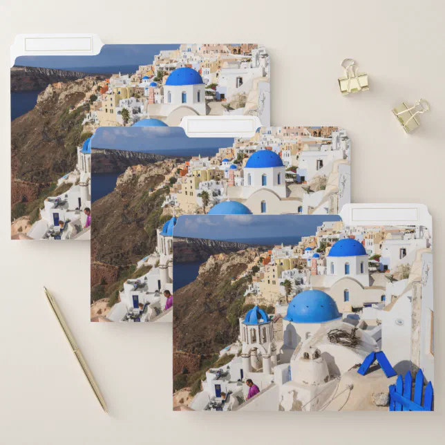 Traditional Greek Houses File Folder | Zazzle