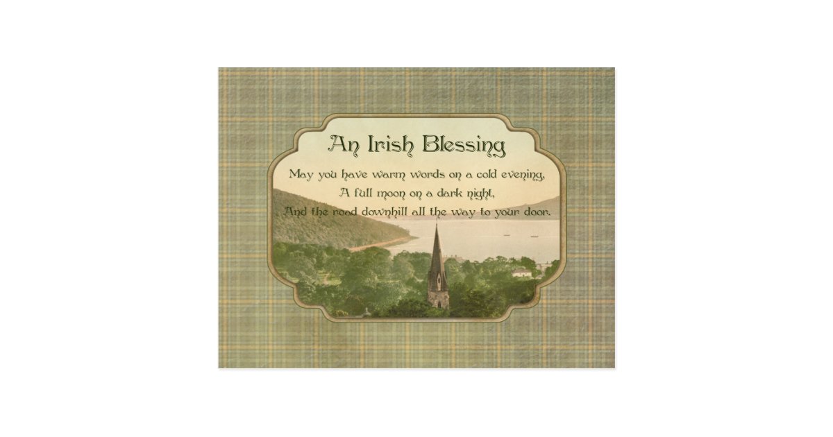 Traditional Irish Blessing Postcard | Zazzle.com