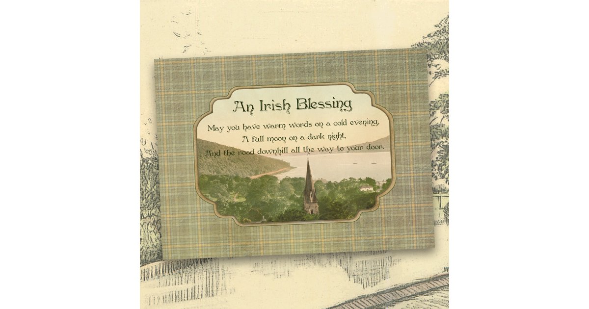 Traditional Irish Blessing Postcard | Zazzle
