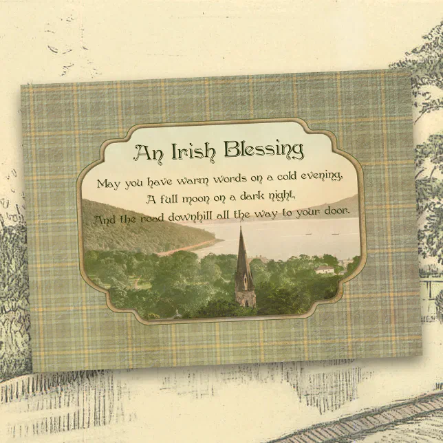 Traditional Irish Blessing Postcard | Zazzle