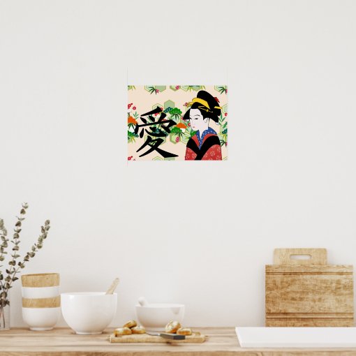 Traditional Japanese Geisha Poster | Zazzle