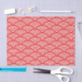 Traditional Japanese Red Nami Wave Pattern Tissue Paper | Zazzle