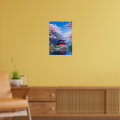 Traditional Japanese Temple by the Calm Lake Poster | Zazzle