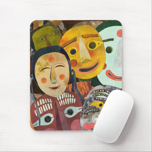 Traditional Korean Masks Mousepad | Zazzle