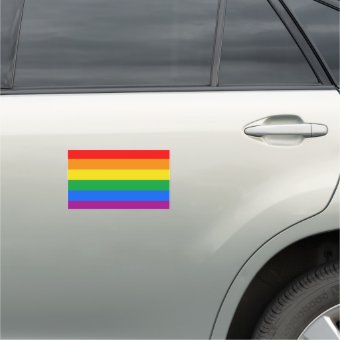 Traditional LGBTQIA+ Pride Flag Car Magnet | Zazzle
