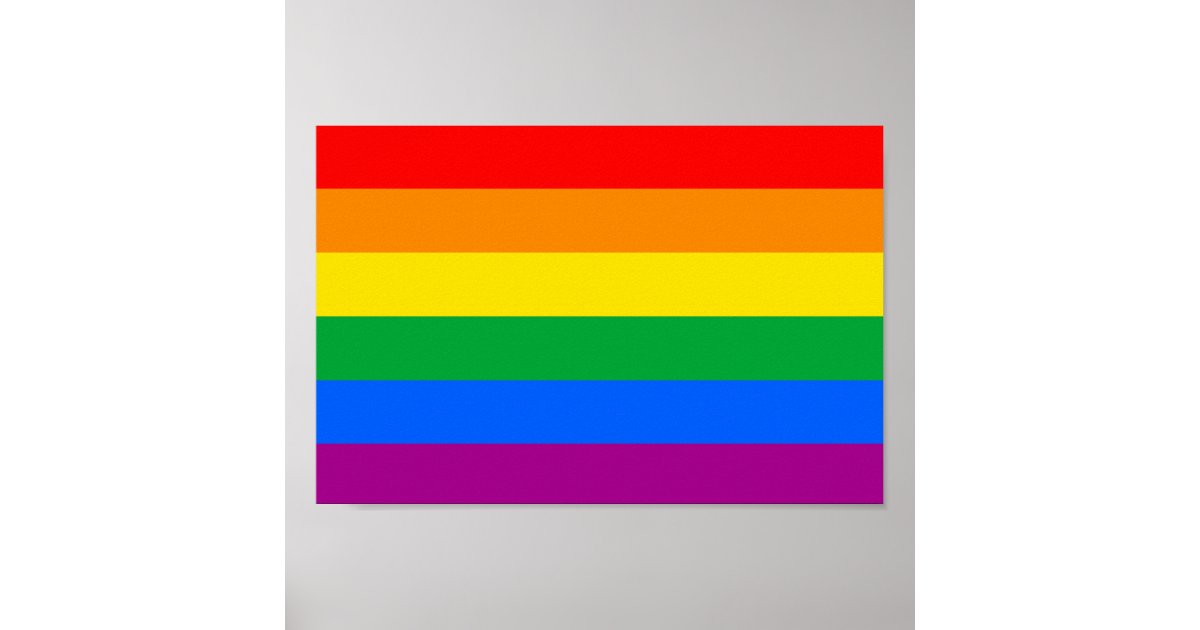 Traditional LGBTQIA+ Pride Flag Poster | Zazzle