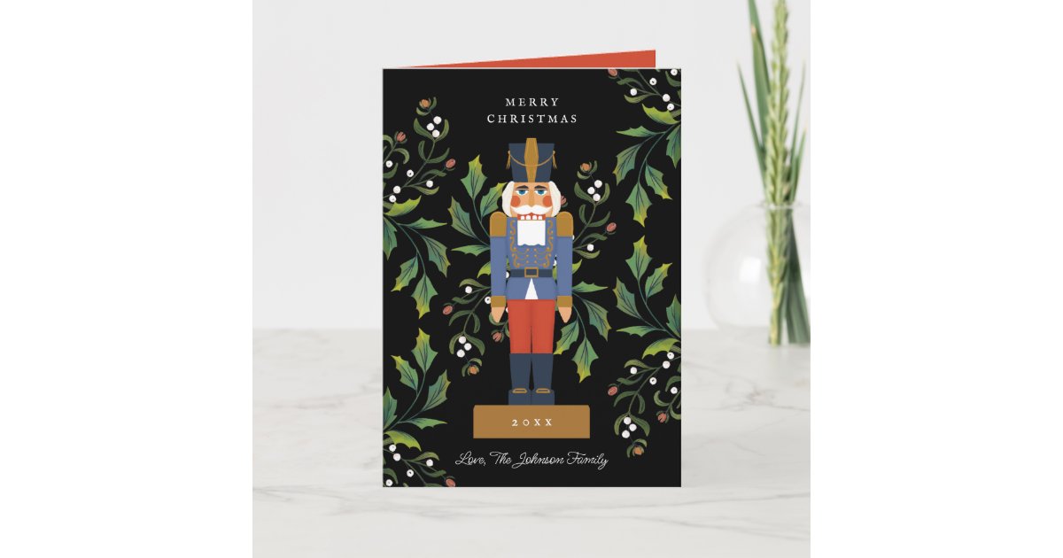 Traditional Nutcracker Holiday Card | Zazzle