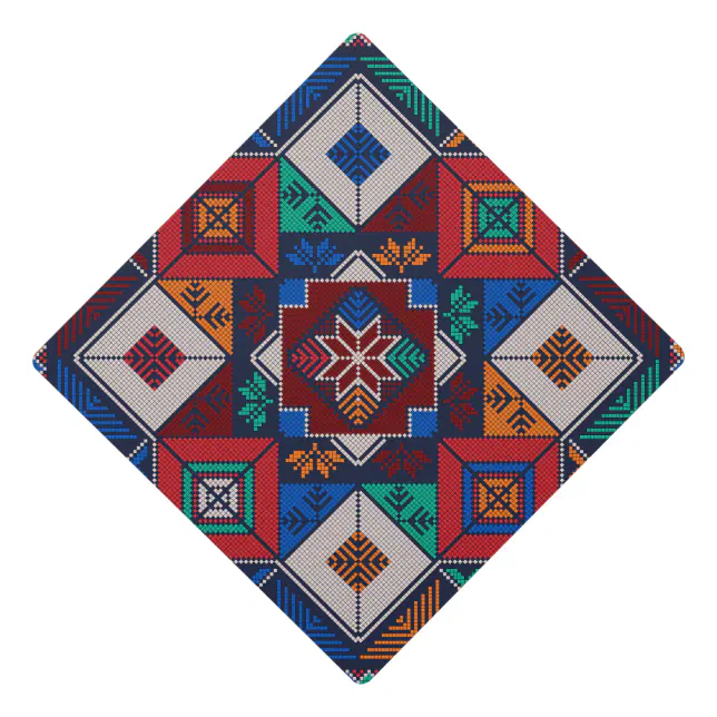 Traditional Palestine Embroidery tatreez colorful Graduation Cap Topper ...