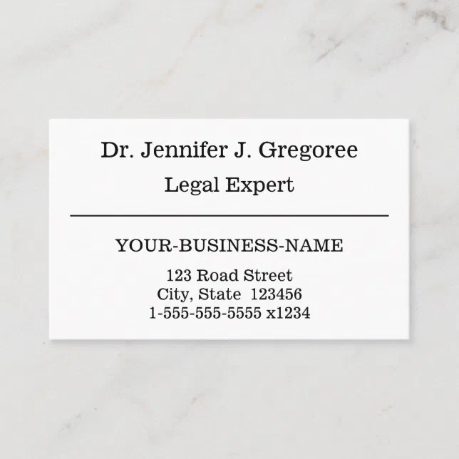 Traditional, Professional Attorney Business Card | Zazzle