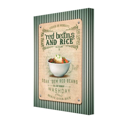 Traditional Red Beans & Rice Canvas Print | Zazzle