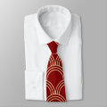 Traditional Red & Gold Chinese Pattern Neck Tie | Zazzle