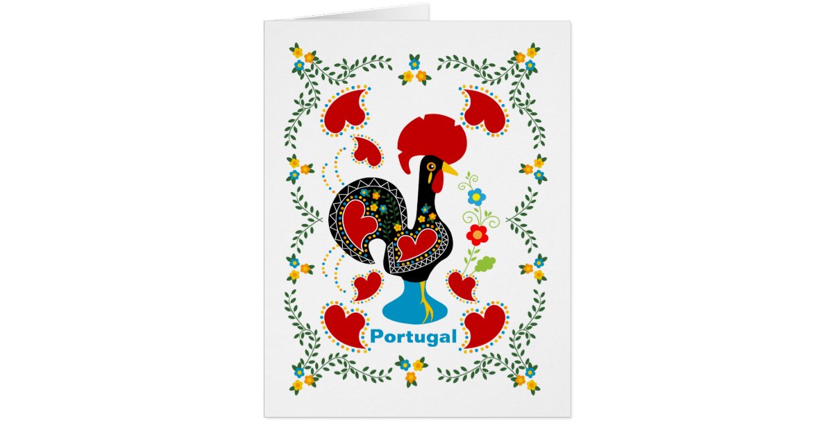 Traditional Rooster of Portugal birthday card | Zazzle